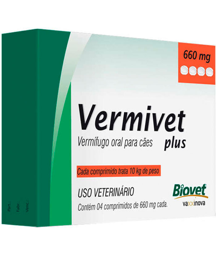 VERMIVET PLUS 10 KG 4 COMPRIMIDOS – Mundo Animal